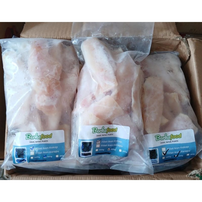 Jual Kerapu dan Kakap Fillet (500gr) / ikan beku frozen food bogor lauk ...