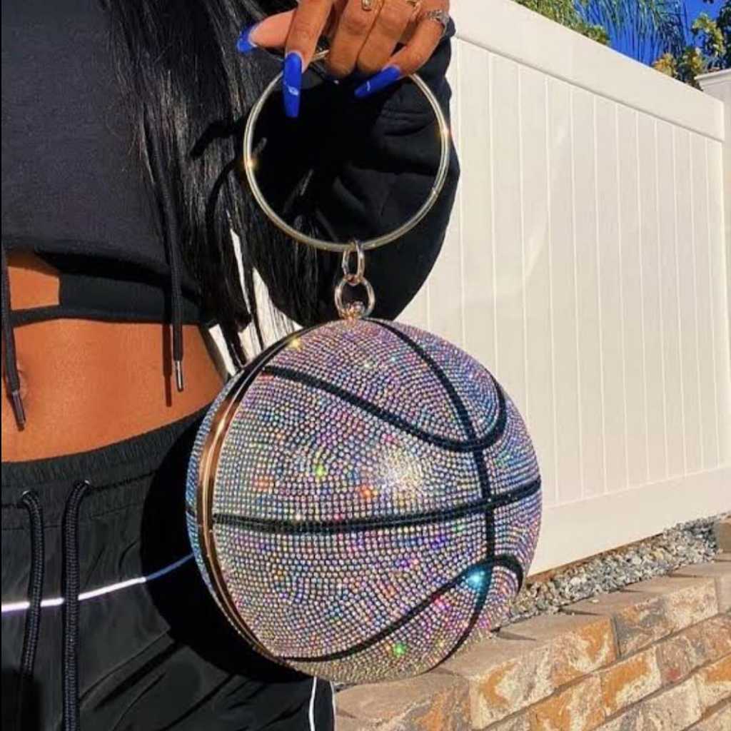 Jual Tas Wanita Bentuk Bola Basket Hiasan Diamond / Tas Bola / Tas ...