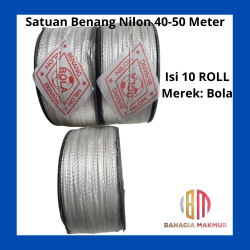 Jual Satuan Benang Nilon 40-50 Meter / Benang Nilon Bangunan / Benang ...