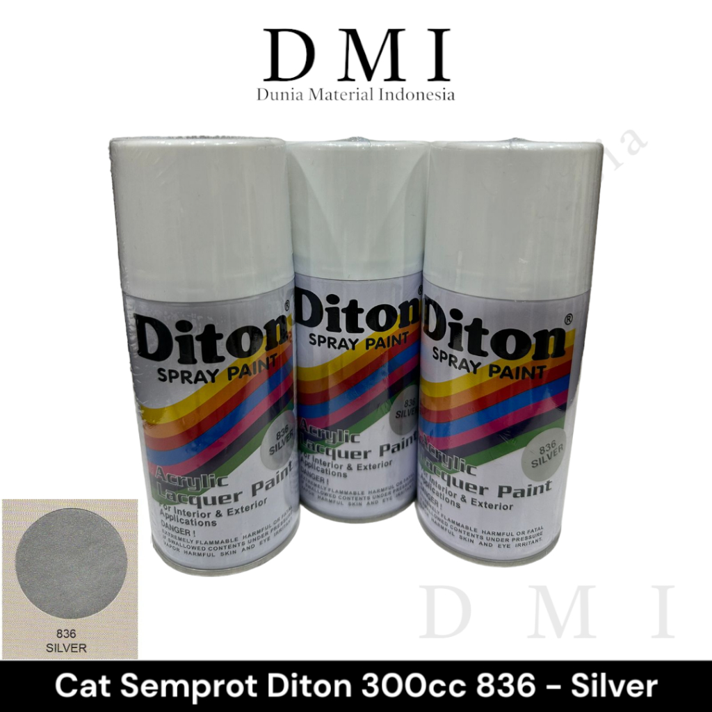 Jual Pilox DITON 300cc | 836 Silver 300ml | Pilok Cat Semprot | Pylox Spray Paint | (1PC ...