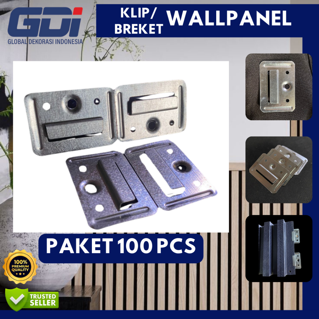 Jual [ PROMO PAKET 100PCS ] KLIP WPC WALL PANEL | KLIP PENJEPIT WPC ...