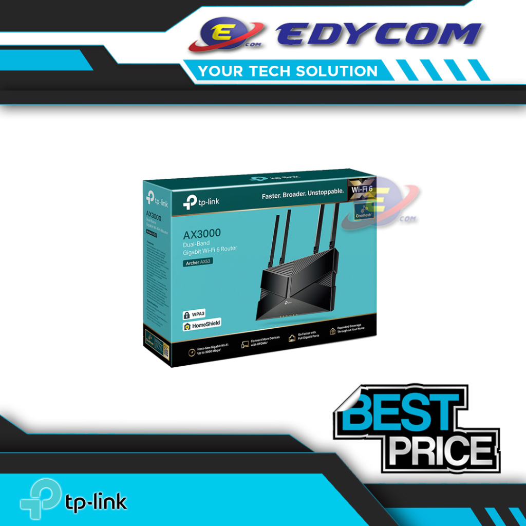 Jual TPLINK TP-LINK Archer AX53 AX3000 Dual Band Gigabit Wi-Fi 6 Router | Shopee Indonesia
