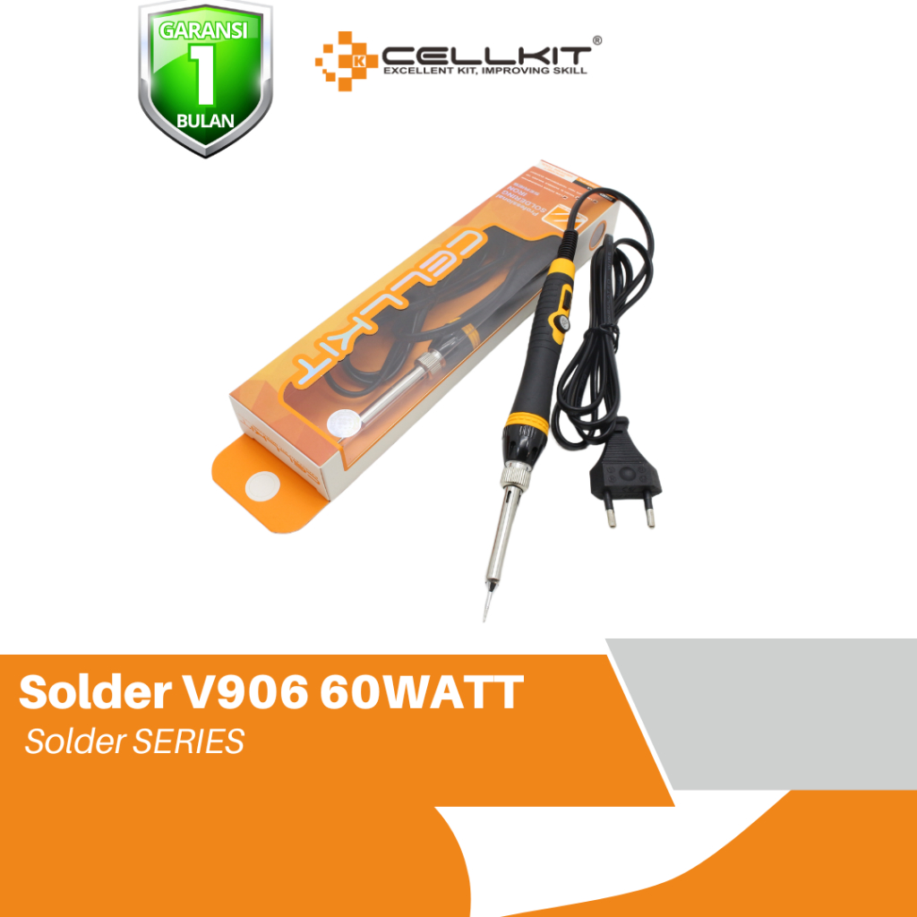 Jual CELLKIT Solder Listrik 30W 60W Solder Tangan V905 V906 + Lampu Indikator | Shopee Indonesia