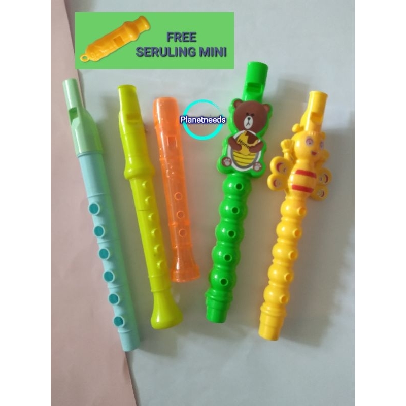 Jual PELUIT SERULING SET ISI 5 PCS BONUS 1 SERULING MINI TERAPI BICARA ...