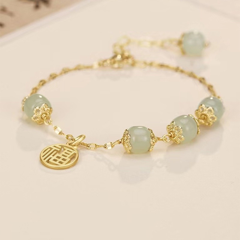 Jual COD Gelang Giok Keberuntungan Manik-manik Batu Gelang Kacang Hijau ...