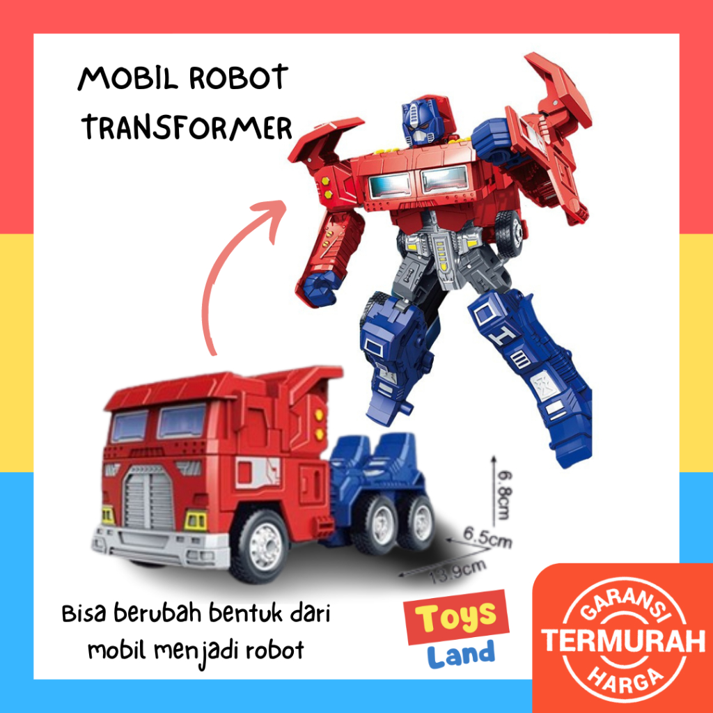 Jual Robot Mobil Transformer Optimus Prime Mobil Jadi Robot ...