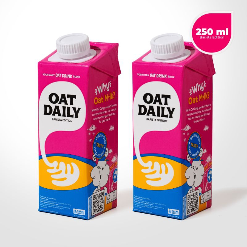Jual OAT DAILY Oat Milk Barista Edition 250ml (2Pcs) | Shopee Indonesia