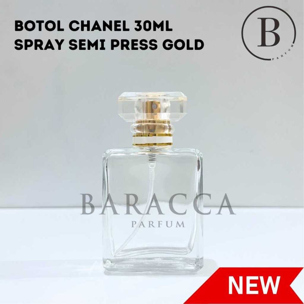 Jual Botol Parfum Chanel Gold 30ML Semi Press - Botol Parfum Kosong Chanel - Botol Chanel 30ML ...