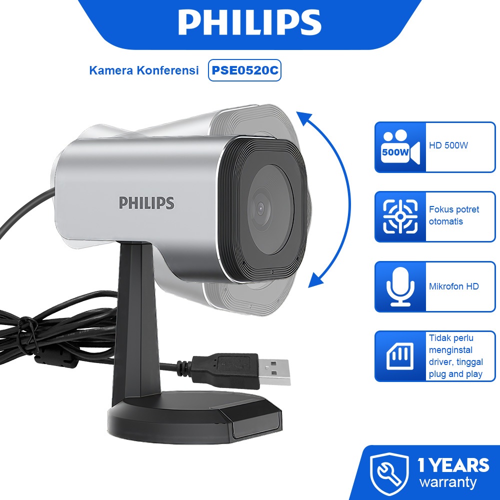 Jual Philips SmartMeeting Cam Webcams Laptop USB Kamera PC Meeting ...
