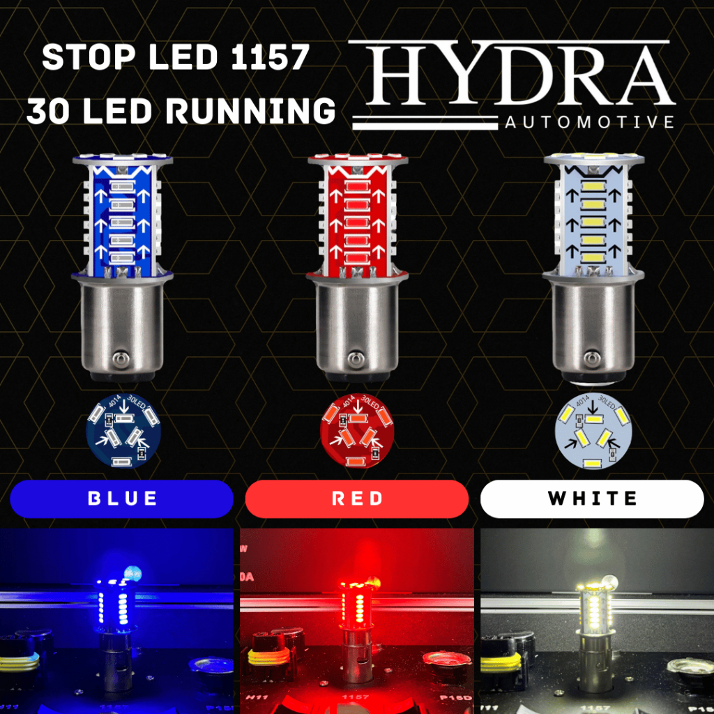 Jual Lampu LED Rem running kedip 30 led 2 kaki 1157 universal 12V motor ...