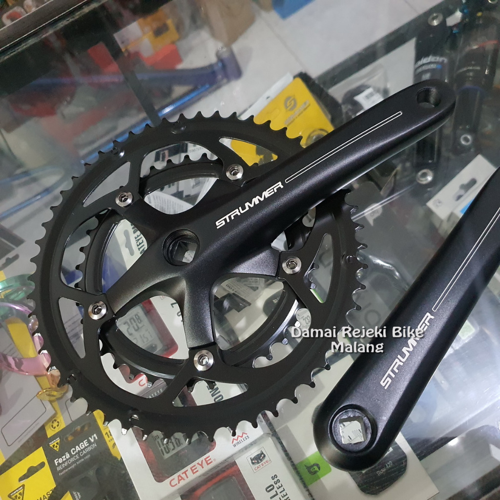 Jual Crank set Strummer dual 53/39T square taper roadbike sepeda lipat ...