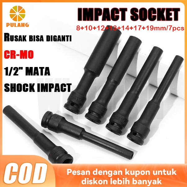 Jual Pulang 8-19mm 7pcs Mata Kunci Shock Cover / Kunci Shock Panjang ...