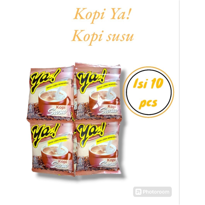 Jual Kopi YA! kopi susu 10 × 28 g [HARGA 1 RENTENG] kopi susu / kopi YA ...