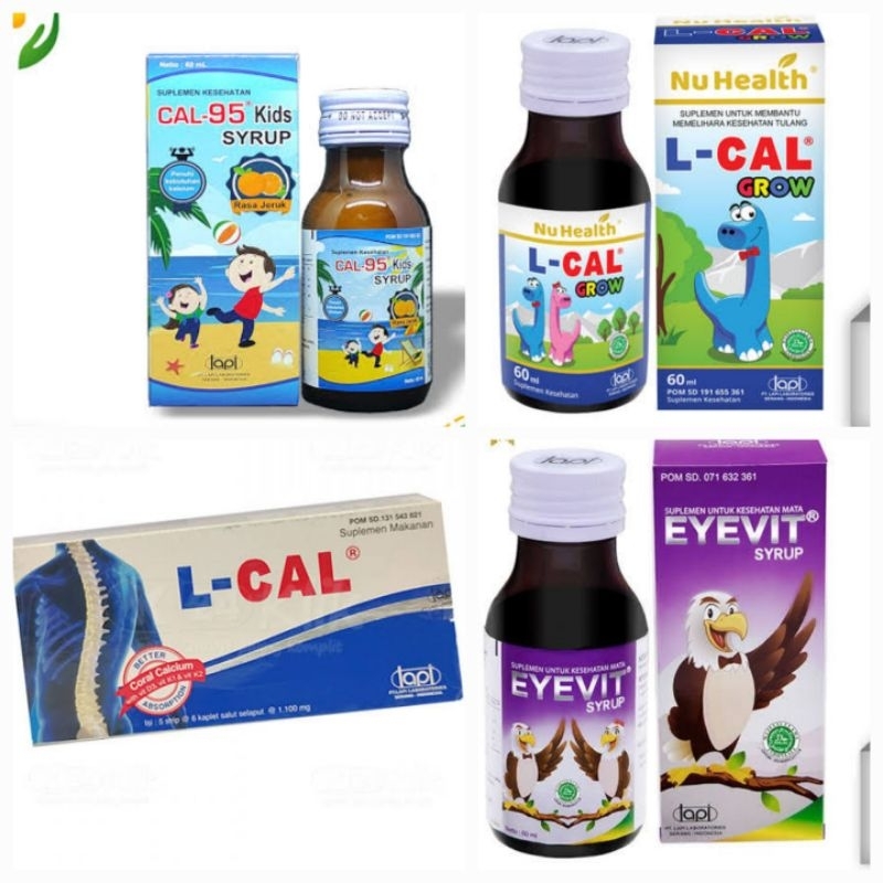 Jual *BONUS SENDOK TAKAR* Lapi L-Cal Cal-95 Kids Syrup Grow Suplement ...