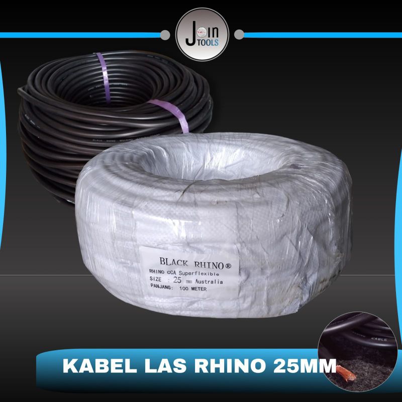 Jual PER METER | Kabel Las 25mm RHINO | Welding Cable Las Black Rhino ...
