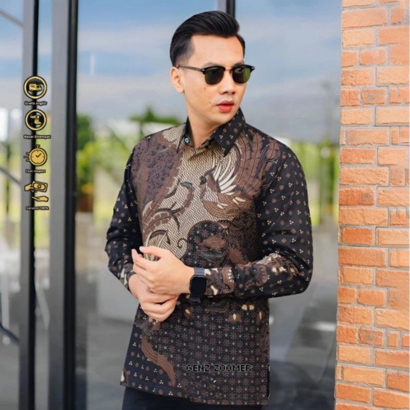 Jual Furiosa Batik CICAK ROWO Kemeja Baju Batik Pria Lengan Panjang ...