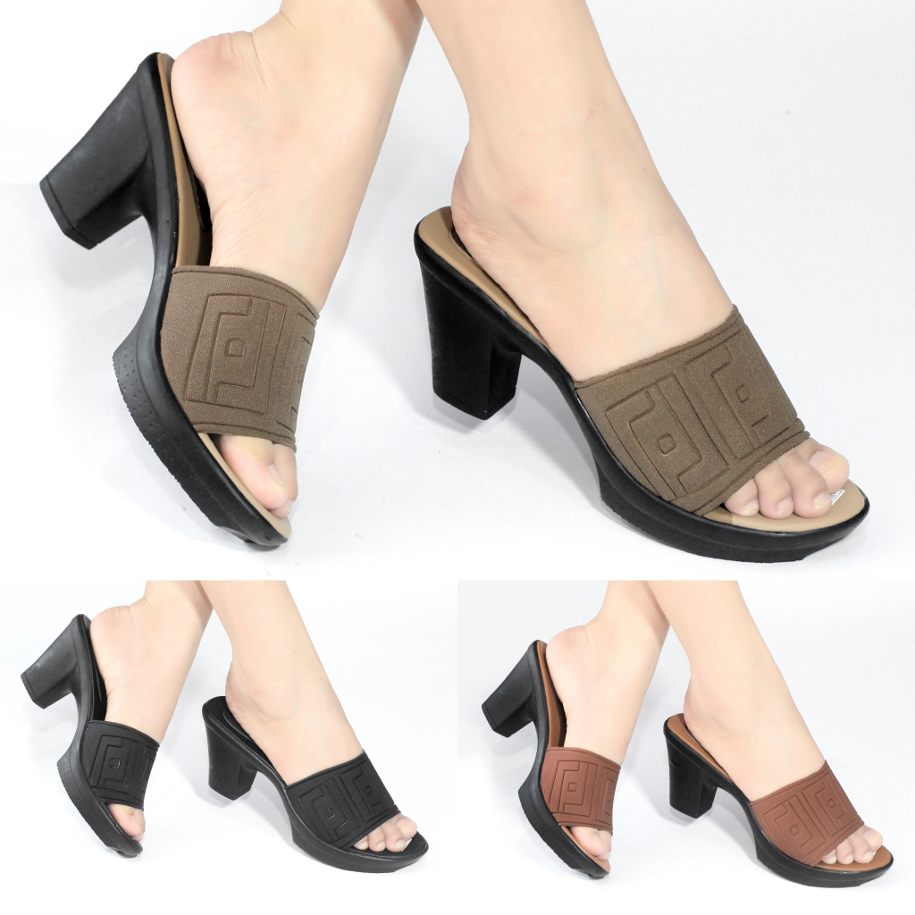 Jual Sandal Wanita Wedges Sendal Cewek Selop Slop Tinggi Kondangan ...