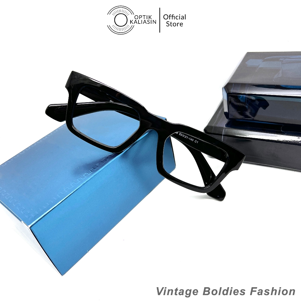 Jual OPTIK KALIASIN - Frame kacamata pria wanita vintage boldies tebal kotak minus plus anti ...