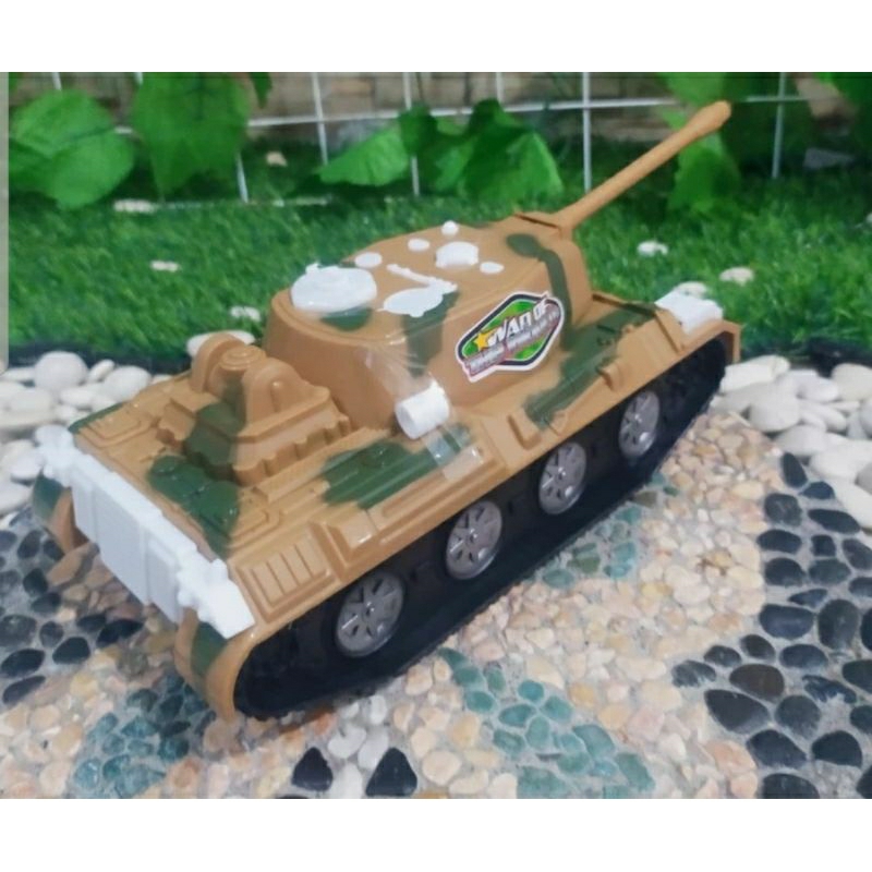 Jual mainan tank bisa jalan suara lampu - anak edukasi miniatur militer ...