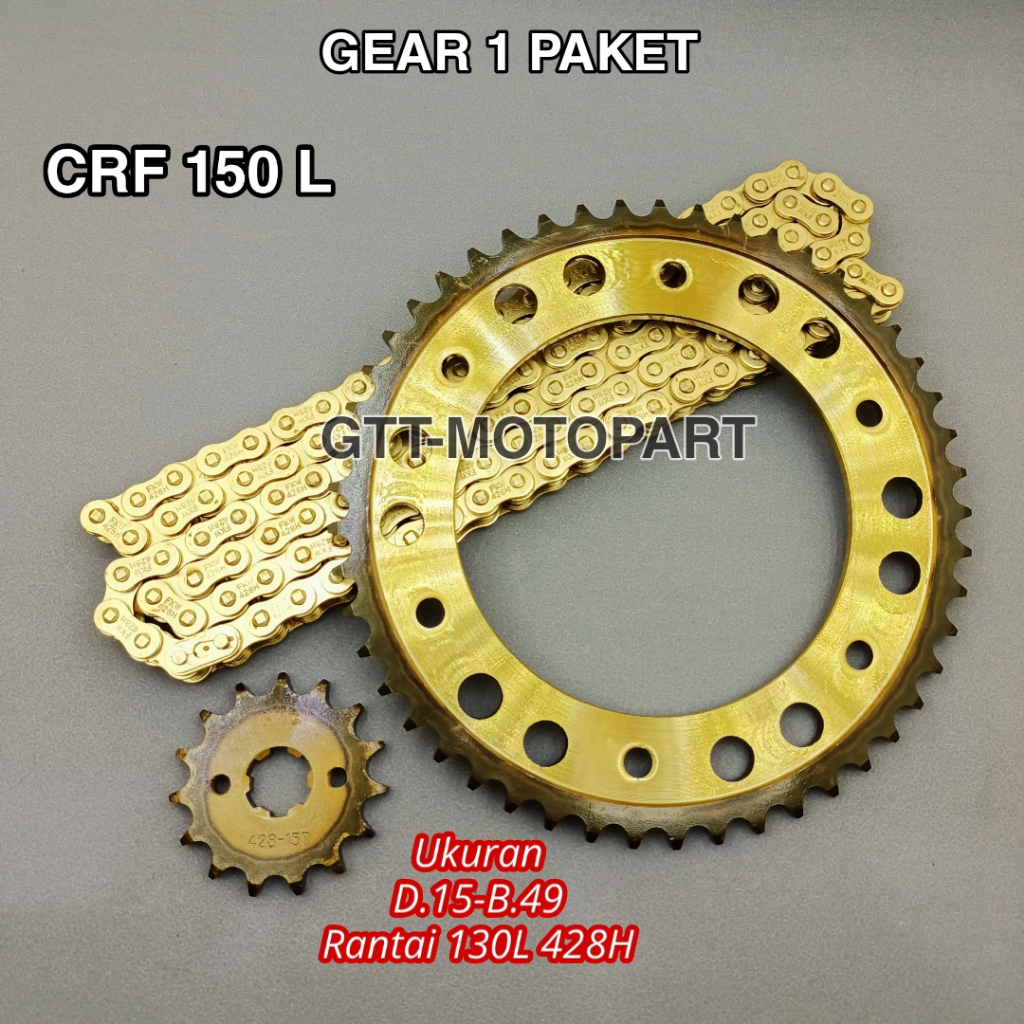 Jual Gear gir set paket Crf 150 L Gigi tarik rantai roda gearset girset ...