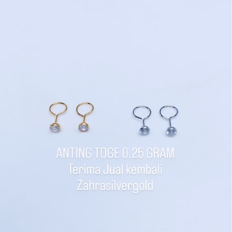 Jual Anting Toge Bayi PERAK Asli Silver 925 Berat 0.25 Gram (Terima ...