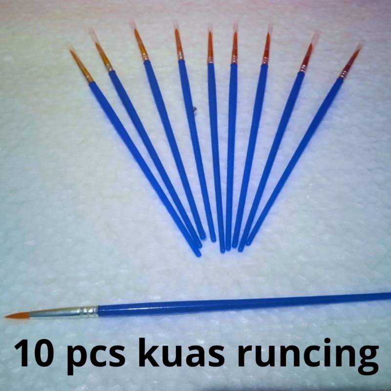 Jual KUAS LUKIS RUNCING ISI 10PCS | Shopee Indonesia