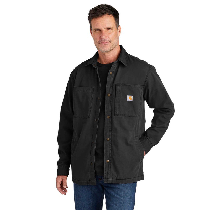 Jual Carhartt Flex Relaxed Fit Canvas Fleece Lined Overshirt Jacket ...