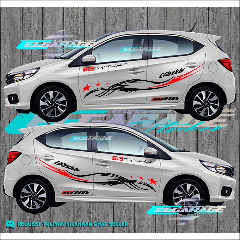 Jual Sticker mobil honda brio sticker mobil body samping mobil honda ...