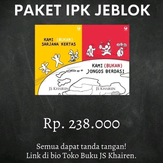 Jual Paket IPK JEBLOK | Kami Bukan Sarjana Kertas + Kami bukan jongos ...