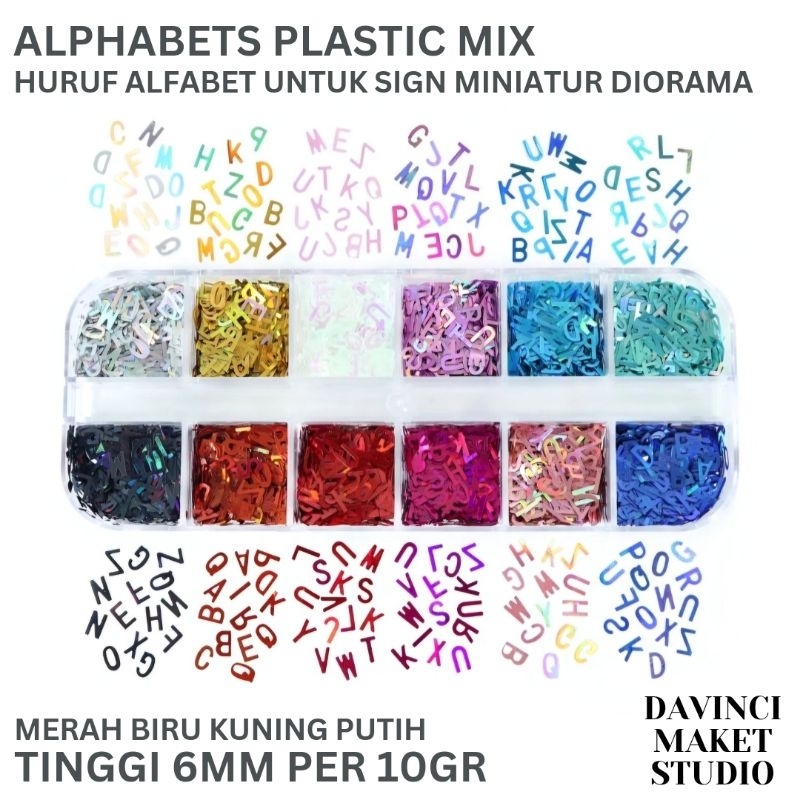 Jual Miniatur Huruf Alfabet Mix 6mm 10gr Maket Diorama - Letter Signage ...