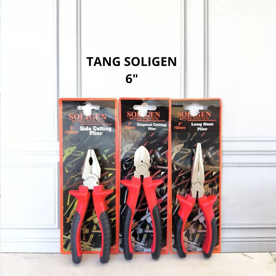 Jual Tang Kombinasi 6" Inch Soligen Side Cutting Plier 6" Inch Tang ...