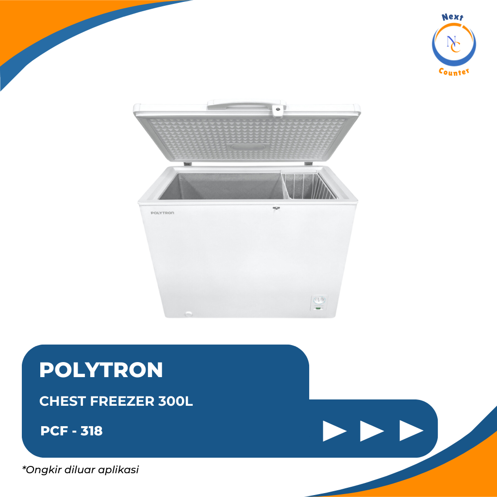 Jual POLYTRON CHEST FREEZER 300L PCF 318 | Shopee Indonesia