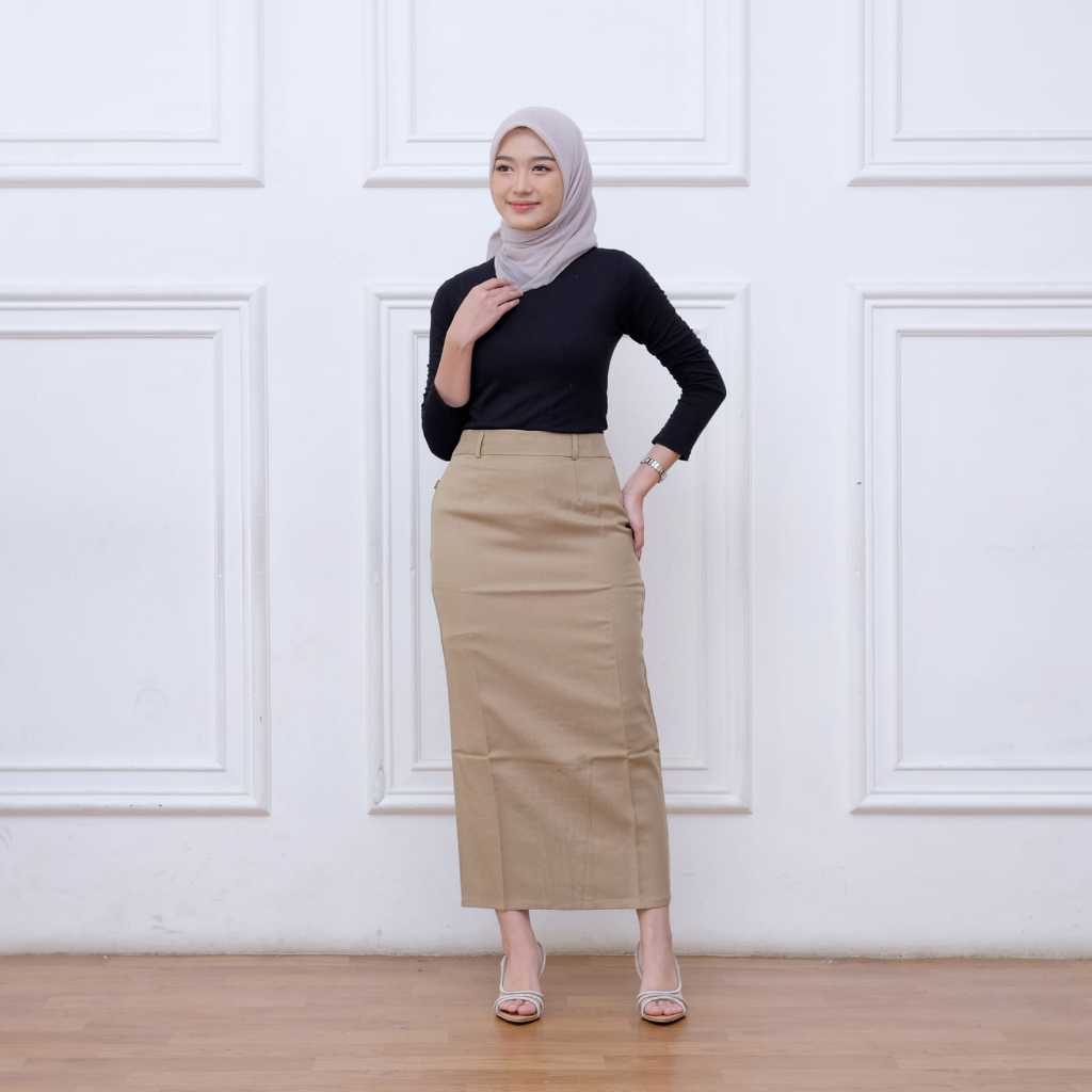 Jual Rok span kuliah rok wanita span korean style kekinian rok guru ...