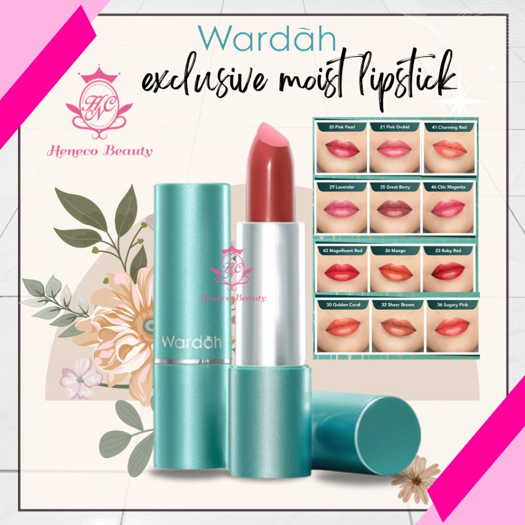 Jual WARDAH Exclusive Moist Lipstick 3,5gr (Kemasan Hijau) | Shopee ...