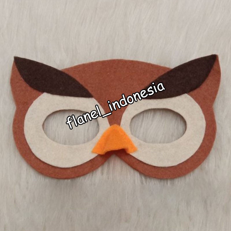 Jual Topeng Hewan Burung Hantu Topeng Bahan Flanel Premium Topeng ...
