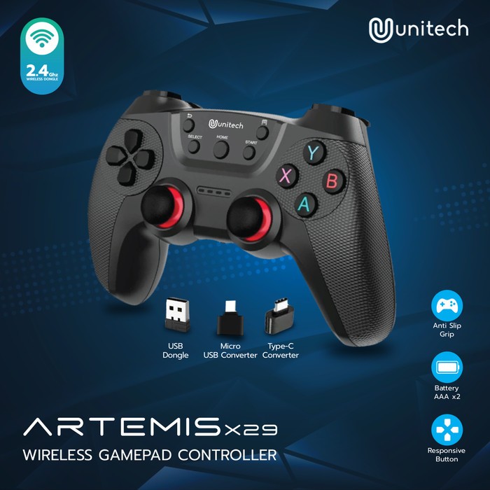 Jual Gamepad Wireless Unitech X29 Artemis Series Untuk Hp Android PC Laptop PS 3 Dengan USB ...