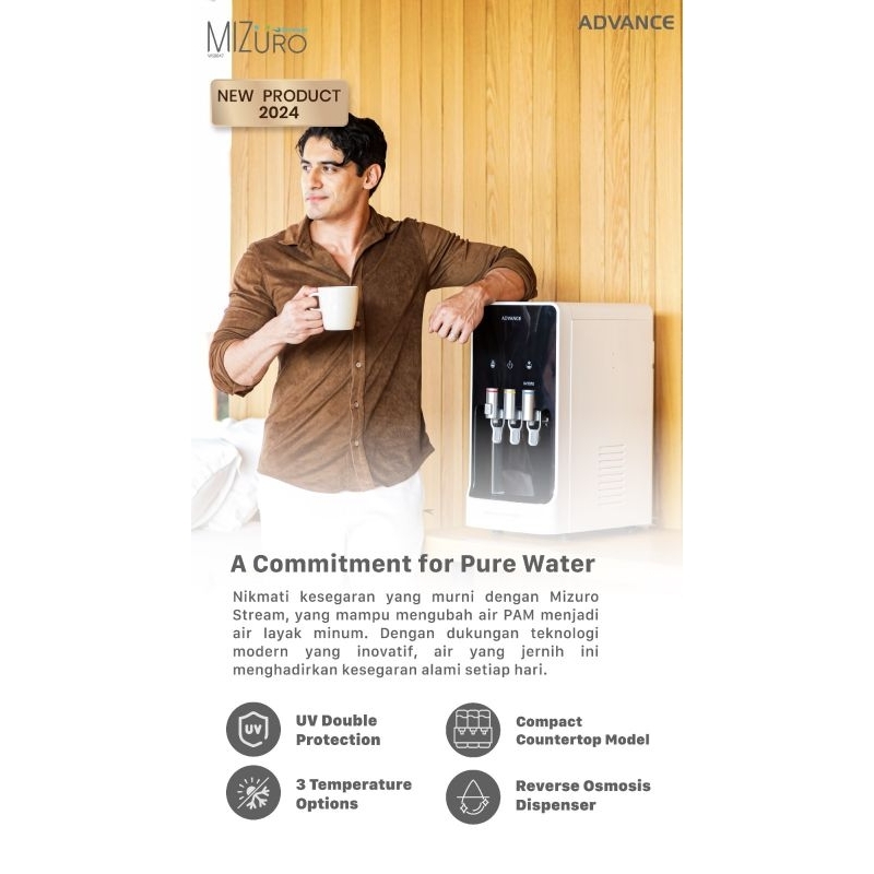 Jual ADVANCE REVERSE OSMOSIS ADVANCE MIZURO STREAM - DISPENSER WATER ...