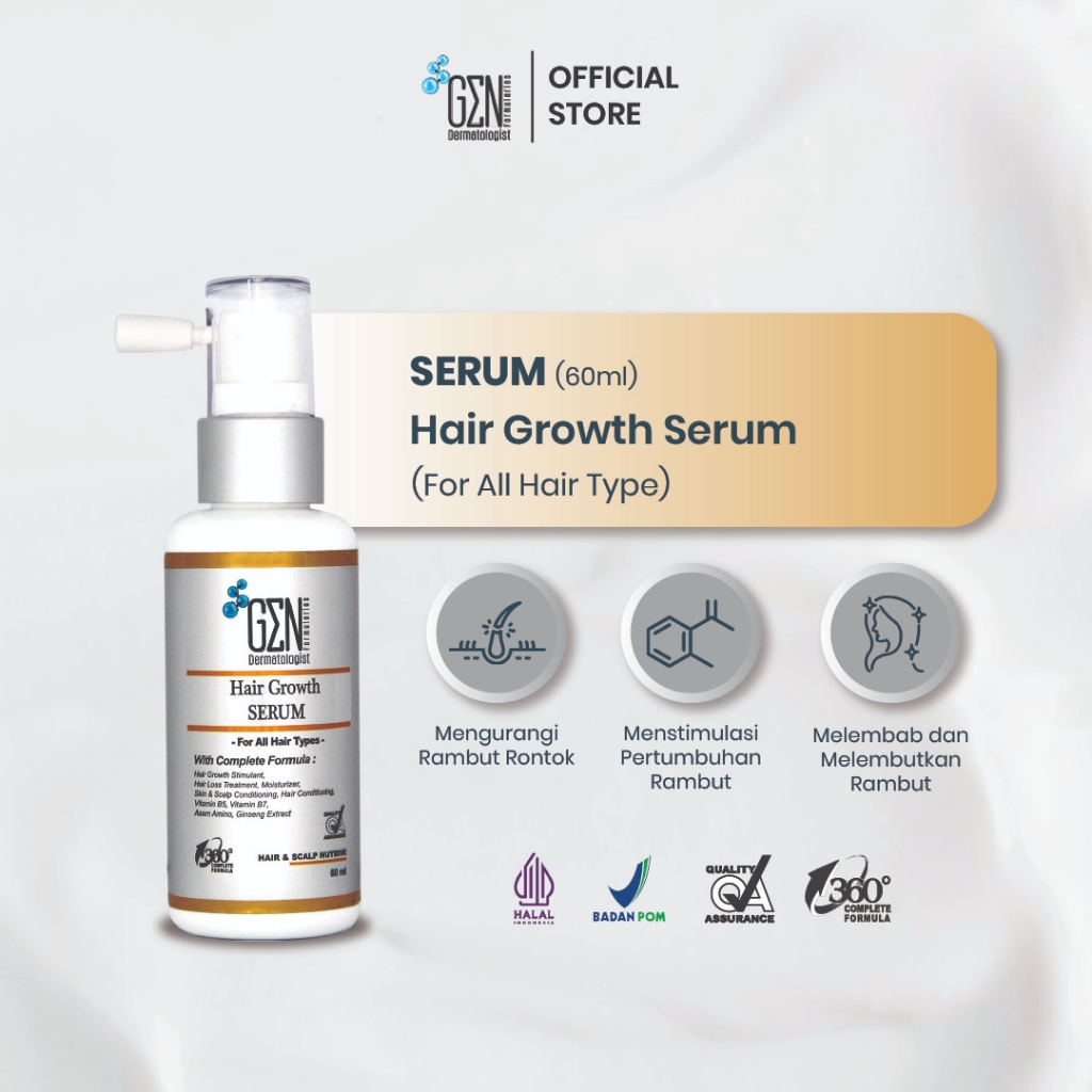 Jual GEN Hair Growth Serum (For All Hair Types) 60ml BPOM ...