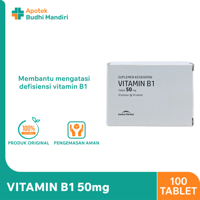 Jual Vitamin B1 50mg Kimia Farma (1 Box) | Shopee Indonesia