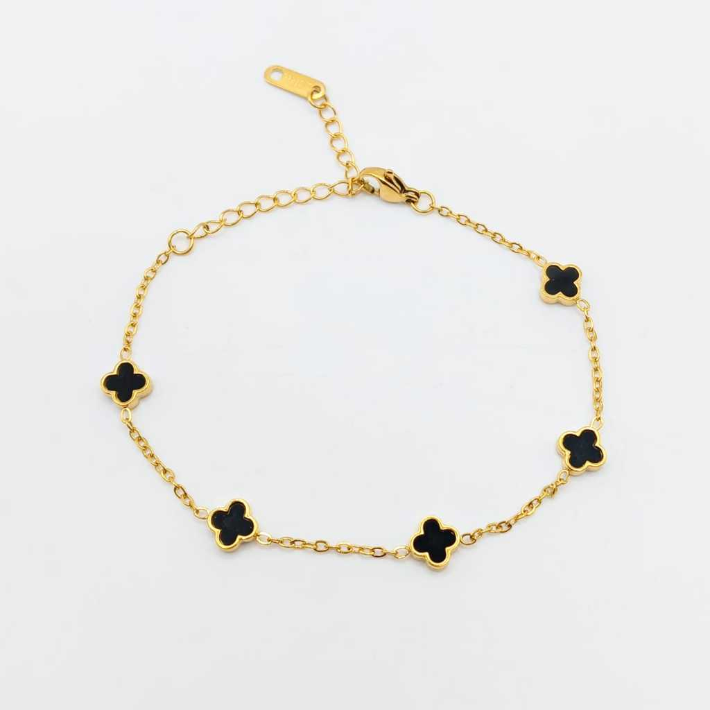 Jual GELANG TITANIUM BUNGA SEMANGGI KECIL MODEL BOLAK BALIK ANTI LUNTUR ...