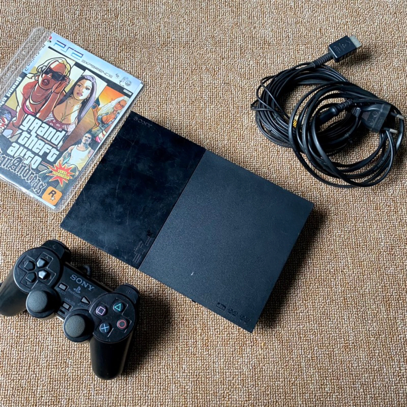Jual Playstation 2 Slim / Ps 2 Slim Charcoal Black 90006 | Shopee Indonesia