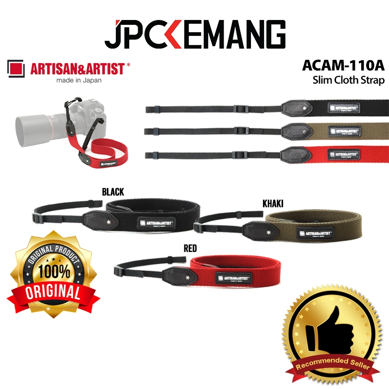 Jual Artisan & Artist ACAM-110A Slim Cloth Tape Camera Strap ACAM 110 A ...