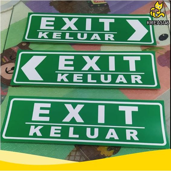 Jual AKRILIK PAPAN SIGN EXIT UKURAN 10CM X 30CM | Shopee Indonesia
