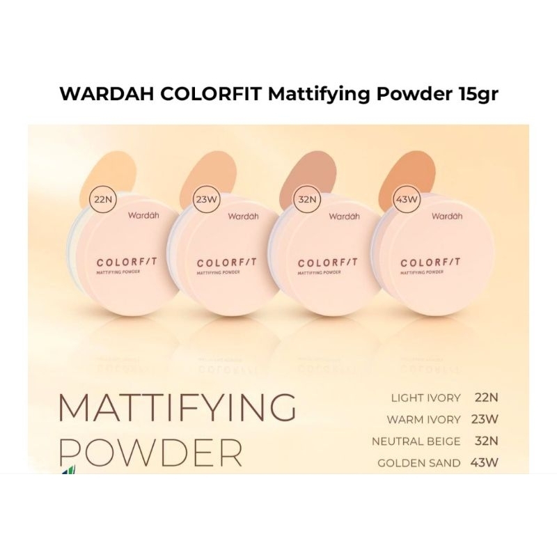 Jual Wardah COLORFIT MATTIFYING POWDER 15g | Shopee Indonesia