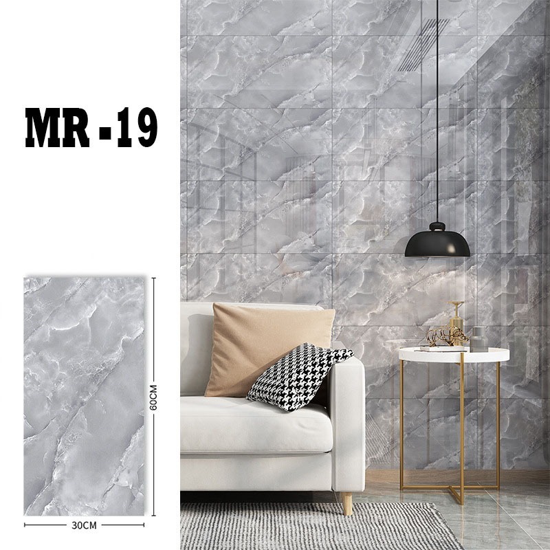 Jual MW Wallpaper Dinding Marble 60 cm x 30cm / Wallfoam Stiker Marbel ...