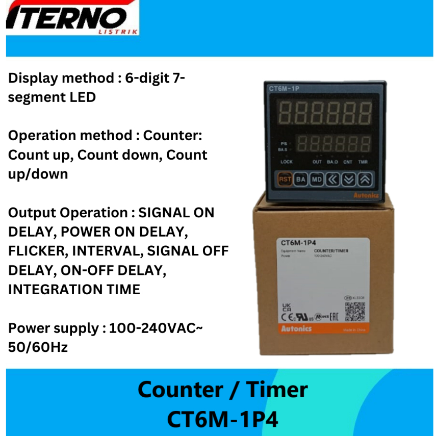 Jual CT6M-1P4 Counter Timer Autonics CT6M1P4 | Shopee Indonesia