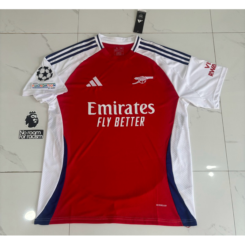 Jual JERSEY BAJU BOLA ARSENAL HOME 2024 2025 FULL PATCH UCL | Shopee ...