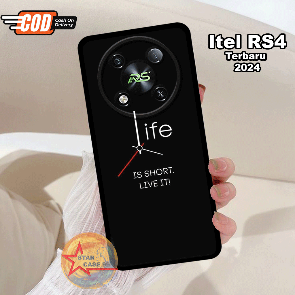 Jual S13 Case Itel RS4 Silikon karet lentur motif Art Text casing Itel ...