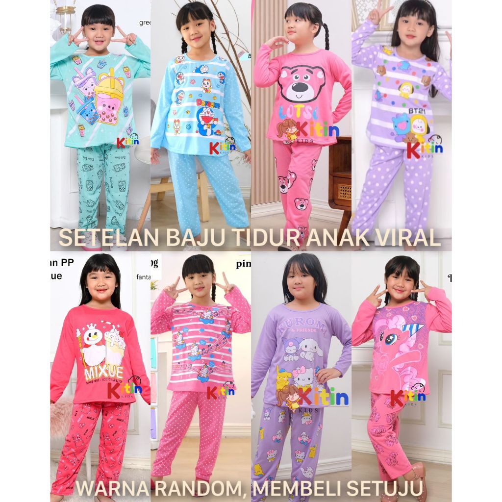 Jual KITIN - SETELAN PIYAMA ANAK CEWEK/PEREMPUAN DAN BAJU TIDUR ...