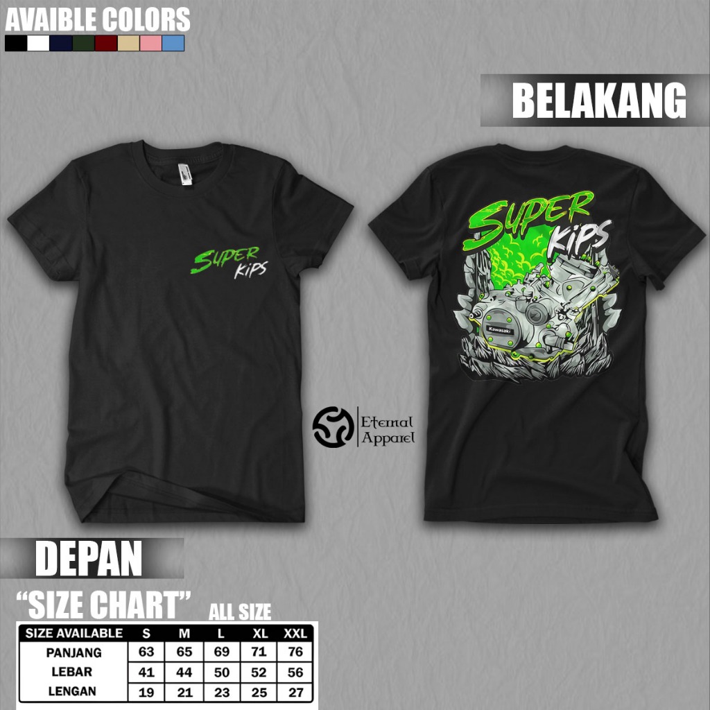 Jual Kaos Racing Super KIPS Ninja Kawasaki Integrated Power Valve ...